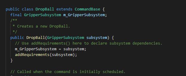 Programming Commmands - Team 5901 - Cougar Pack